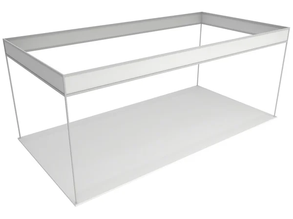 Trade Show Booth Box White and Blank. Blank Indoor Exhibition — Stock ...