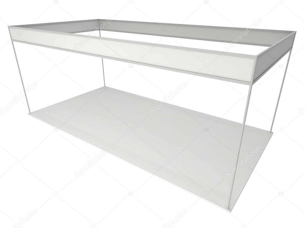 Trade Show Booth Box White and Blank. Blank Indoor Exhibition — Stock ...