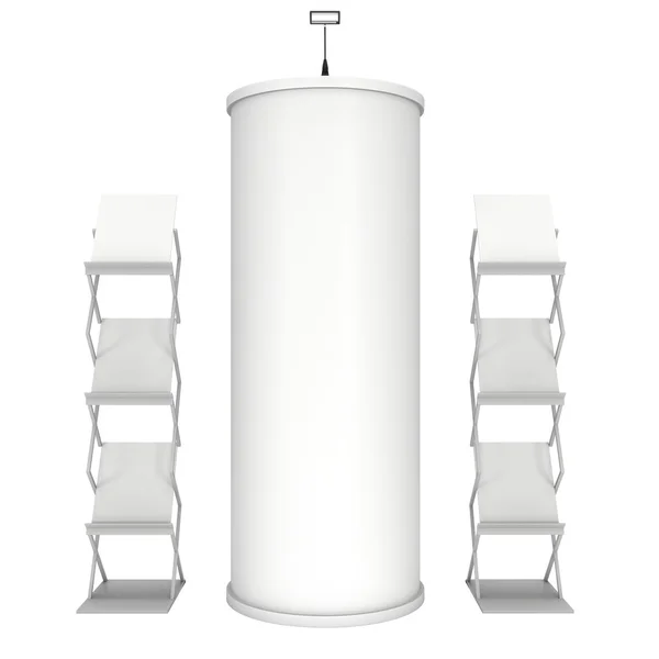 Trade show booth and magazine rack Stock Photo by ©newb1 97245458