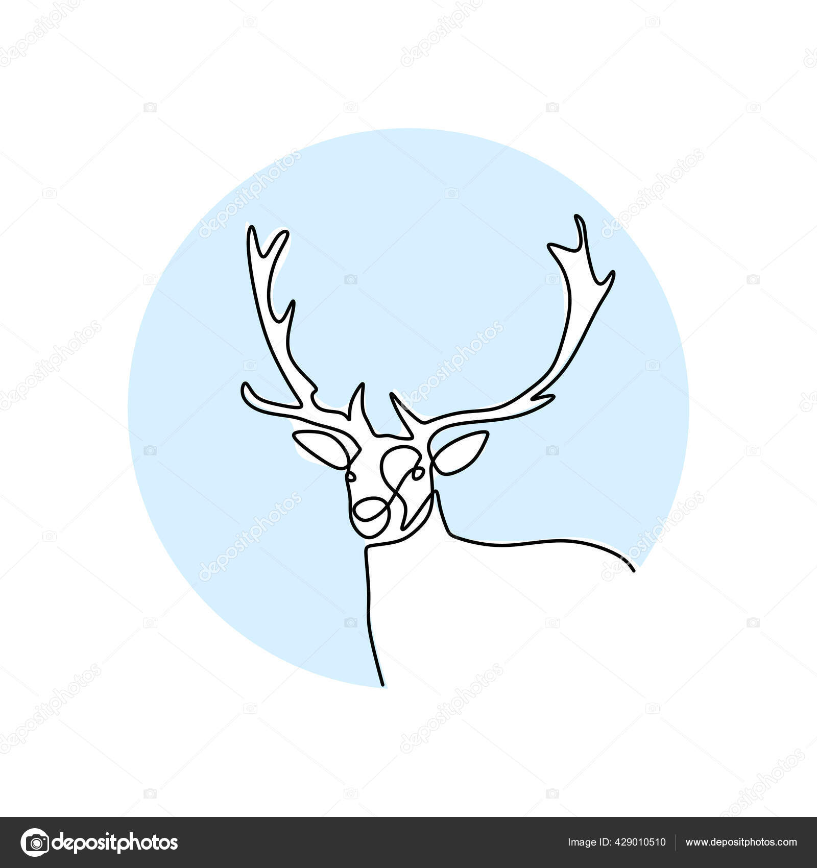 Caribou Head Drawing