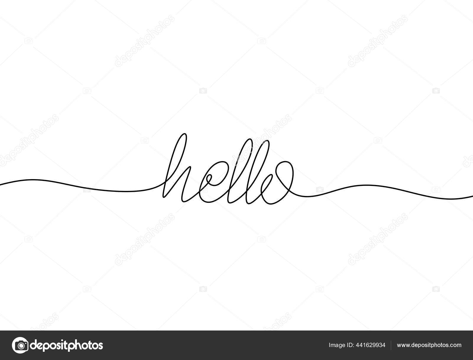 The Word Hello In Black