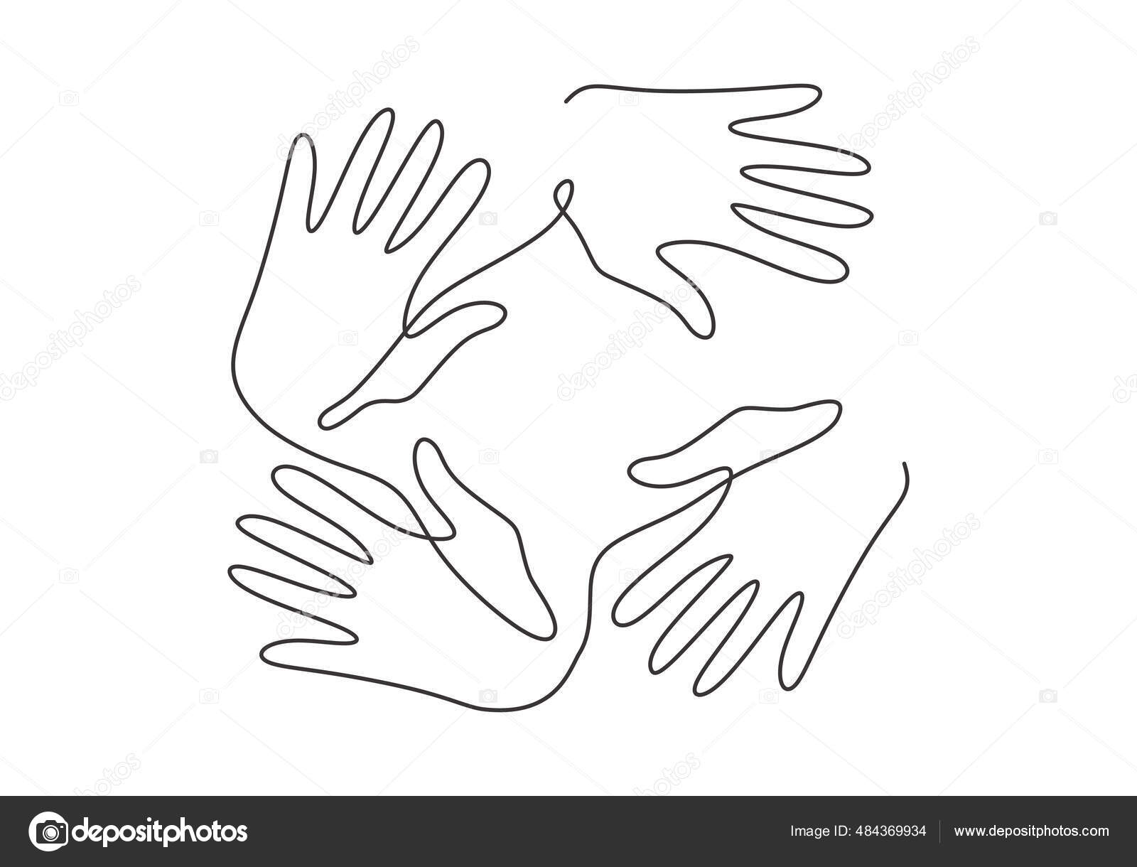 To Menneskelige Hjerter Sammen Tegning