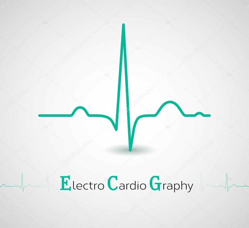 Ligne EKG - électrocardiogramme. Illustration vectorielle . — Image ...