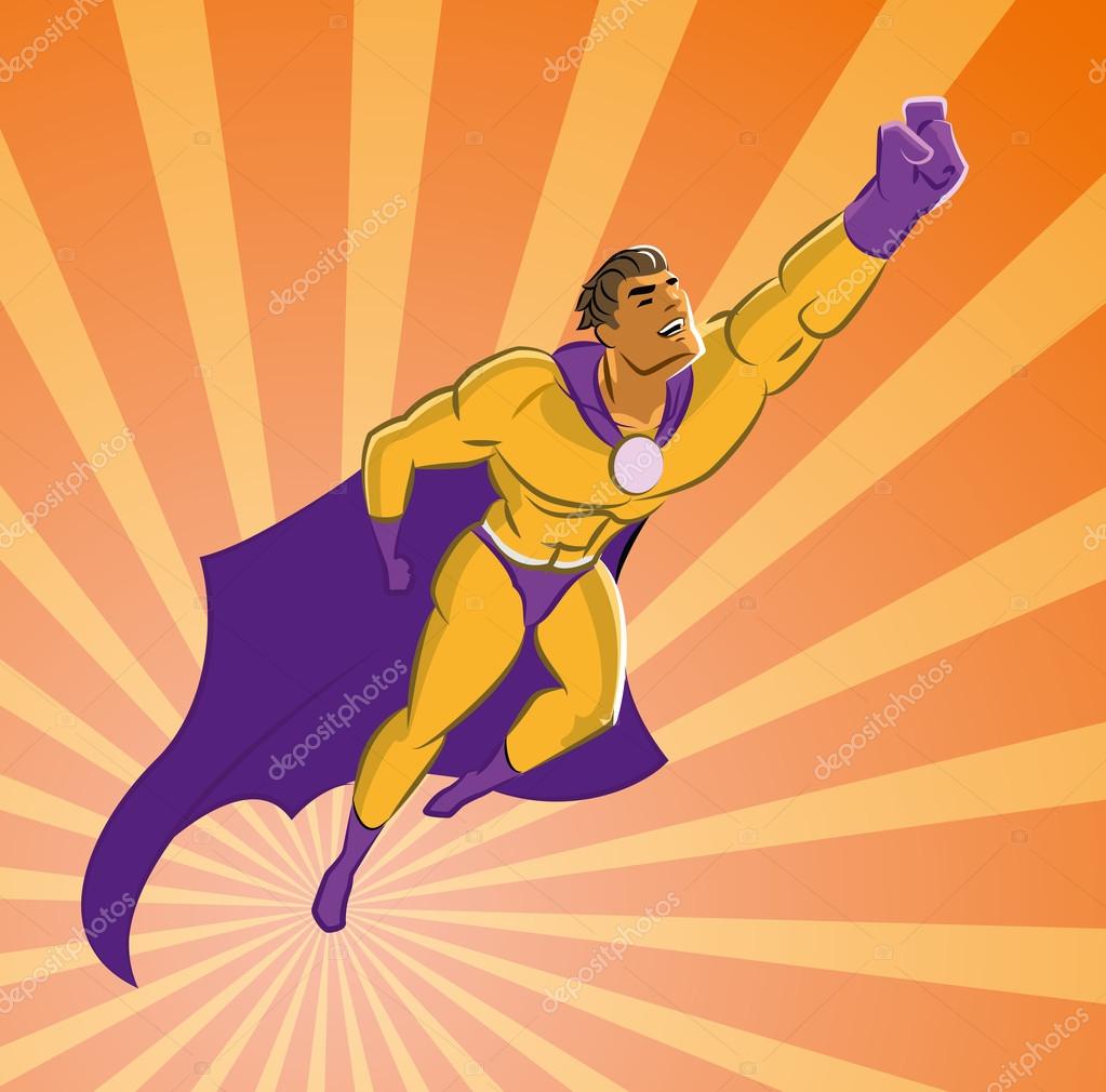 Superhero flying up Stock Vector Image by ©Maxutov #55742821