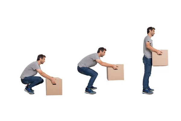 Lifting heavy boxes Stock Photos, Royalty Free Lifting heavy boxes ...