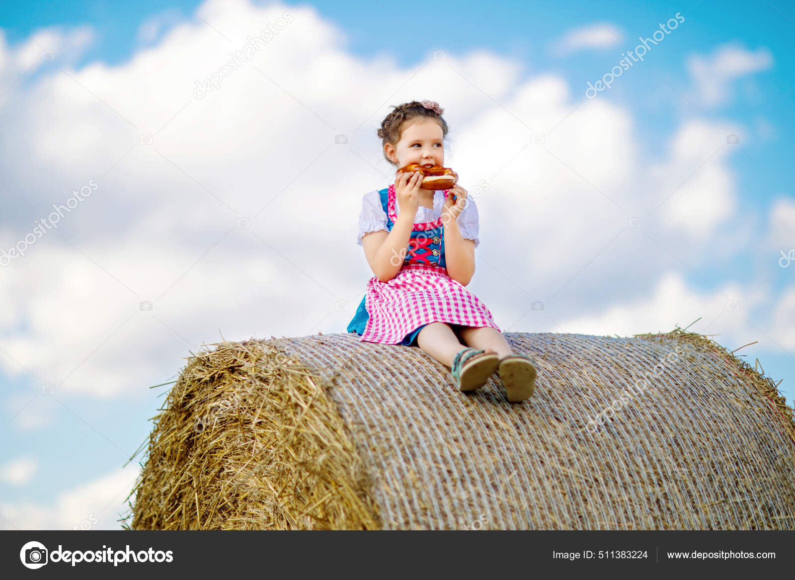 Traditional Little German Girl