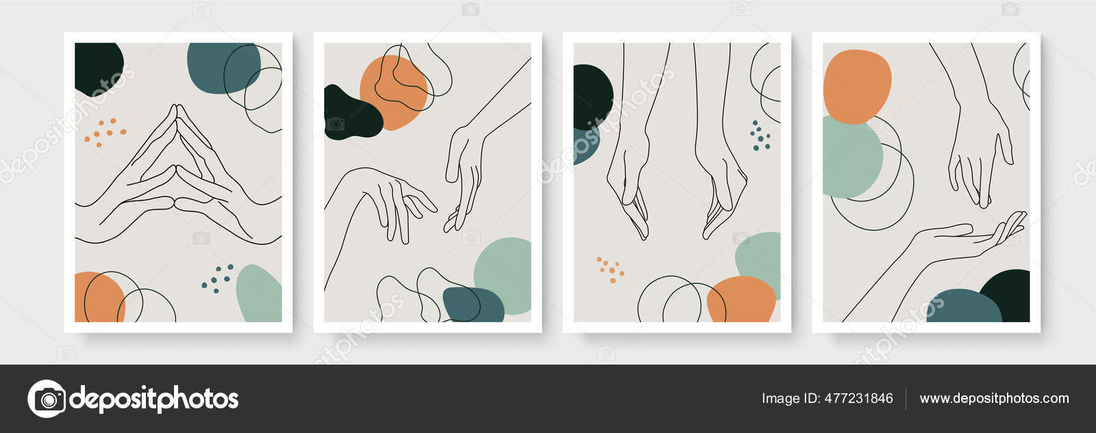 Hand Gesture Boho Style Wall Art Decor Creative Minimalist Hand Stock ...