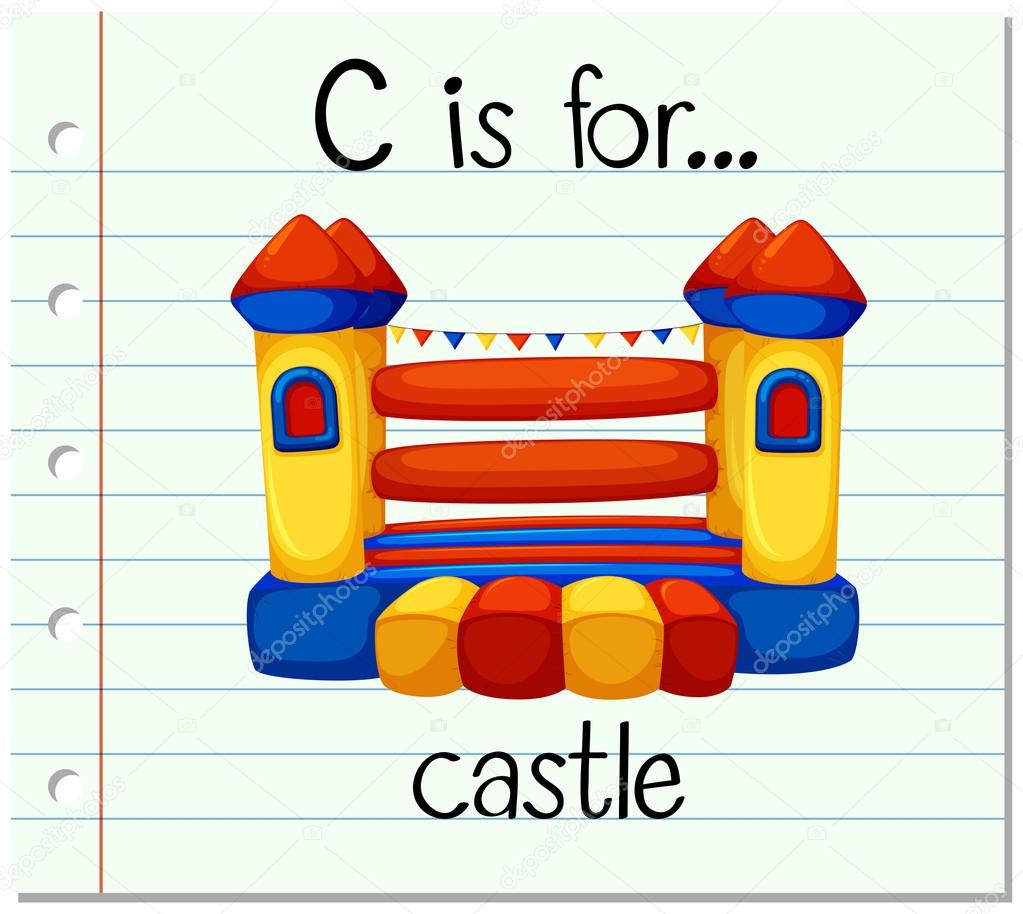 Flashcard letter C is for castle Stock Illustration by ©blueringmedia ...