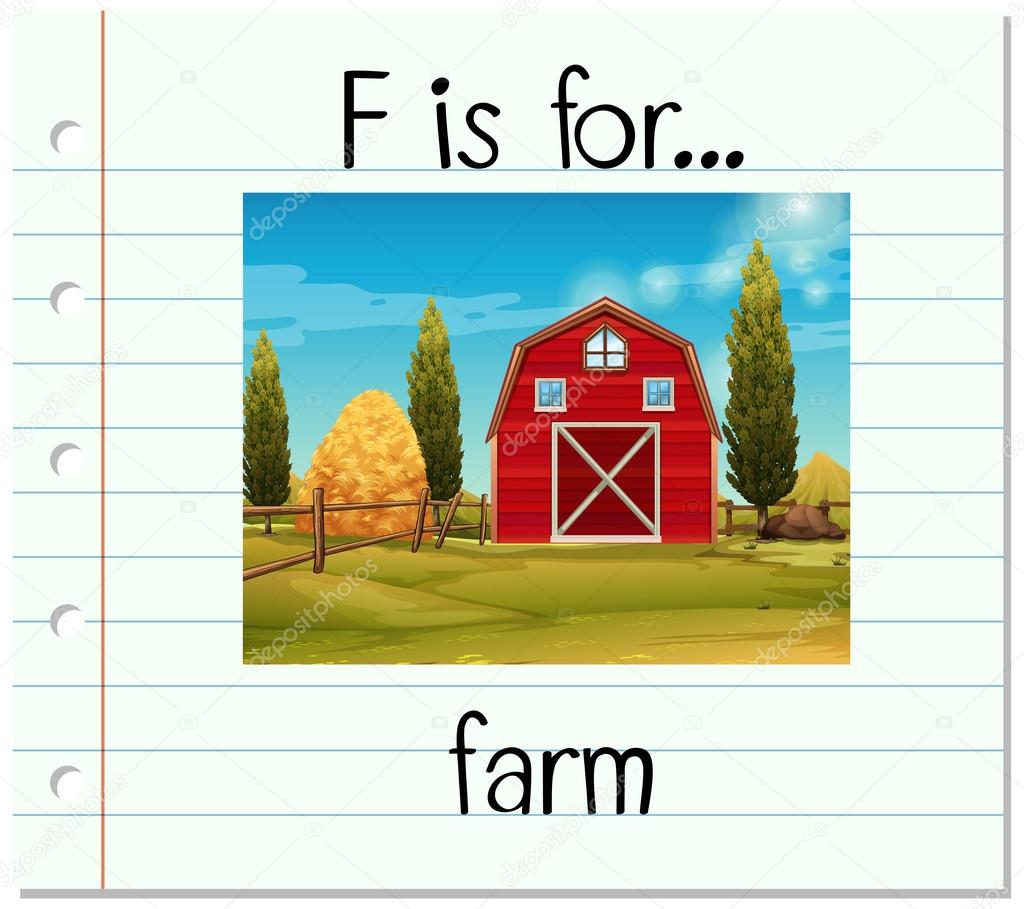 Flashcard alphabet F is for farm Stock Vector Image by ©blueringmedia ...