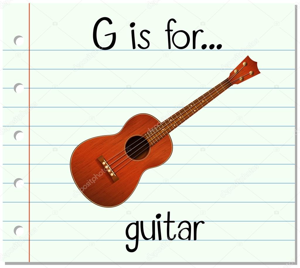 Flashcard letter G is for guitar ⬇ Vector Image by © blueringmedia ...