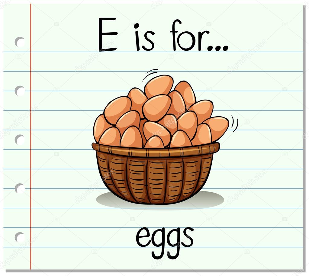 Flashcard letter E is for eggs Stock Vector Image by ©blueringmedia ...
