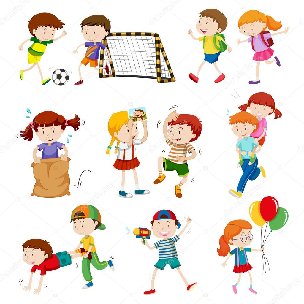 Children Doing Pe Clipart