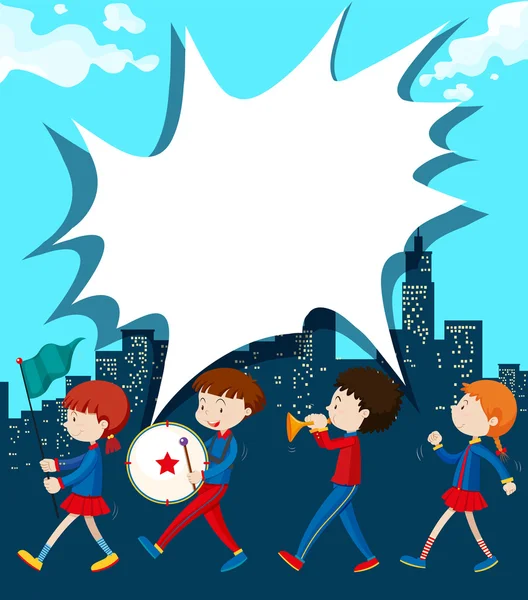 112 ilustraciones de stock de Niños marchando | DepositPhotos