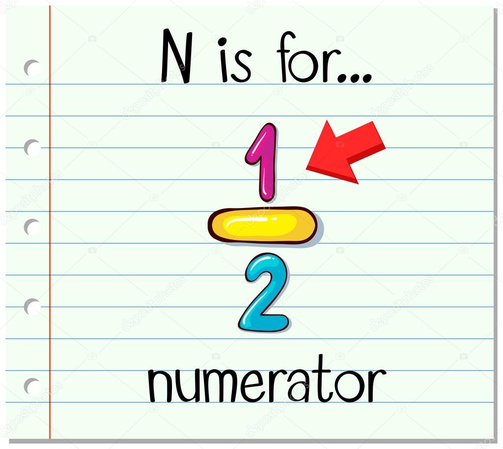 Flashcard letter N is numerator Stock Vector by ©blueringmedia 109194814