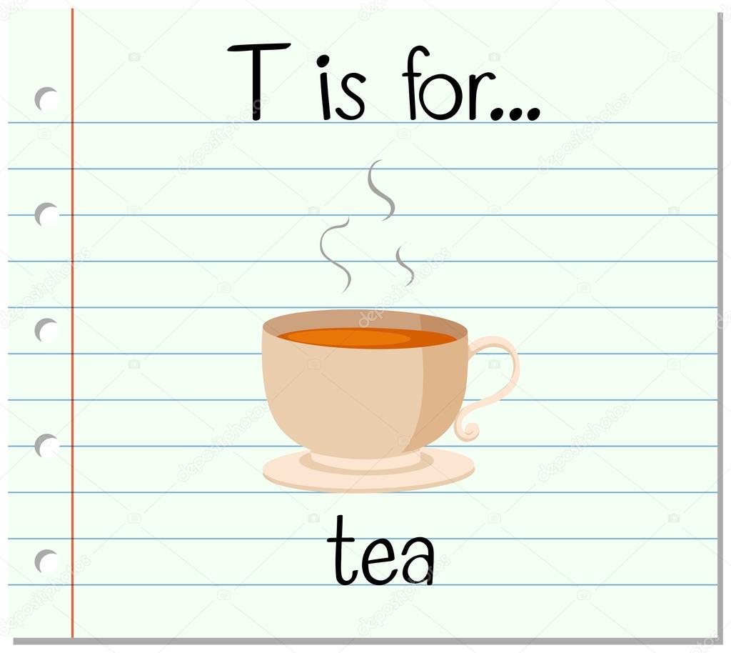 Flashcard letter T is for tea Stock Vector by ©blueringmedia 109195514