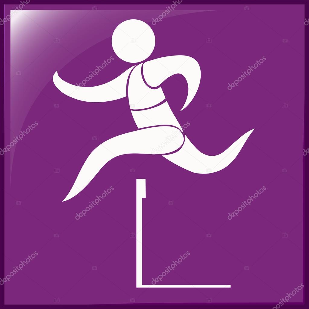 Sport icon for hurdles running Stock Vector Image by ©blueringmedia ...
