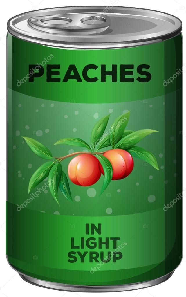 Peaches in green can Stock Vector Image by ©blueringmedia #123798238