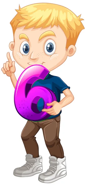 Boy Number Six Cartoon Illustration Stock Vector by ©blueringmedia ...