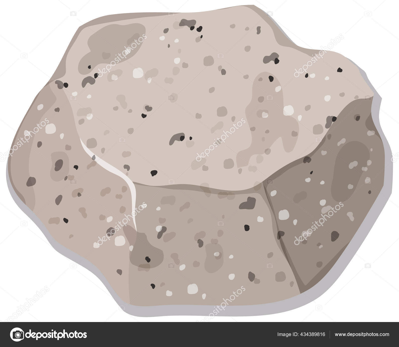 Sedimentary Rock Conglomerate Isolated White Background Illustration ...