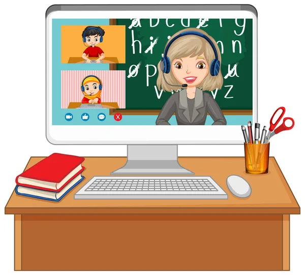 Student At Computer Clip Art