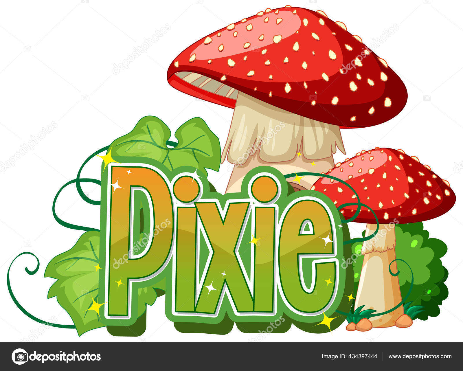 Pixie Logos White Background Illustration Stock Vector Image by ©blueringmedia #434397444