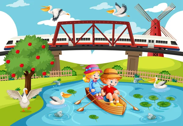 100,000 Kids cartoon bridge Vector Images | Depositphotos