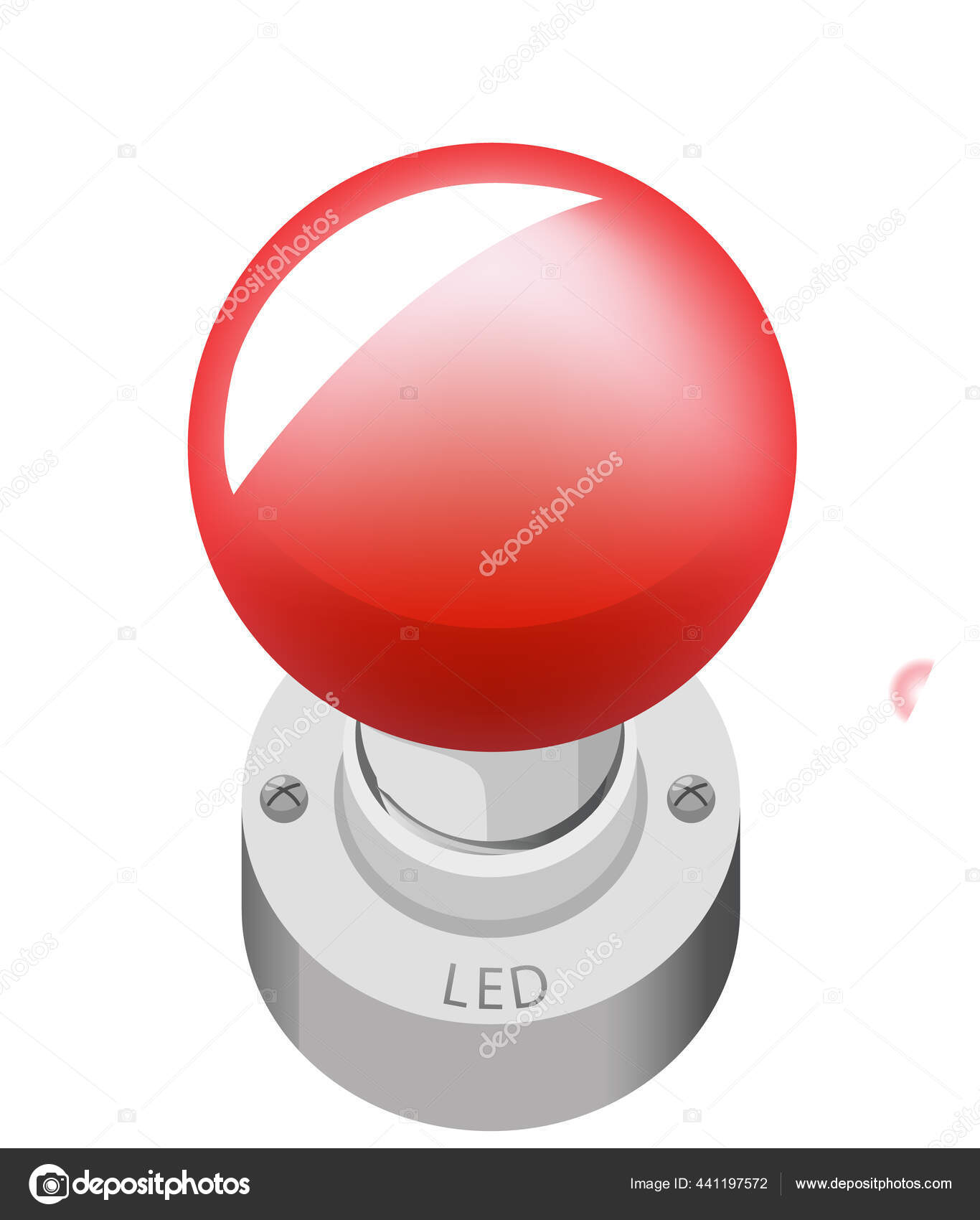 Led Object Cartoon Style Isolated White Background Illustration Stock ...