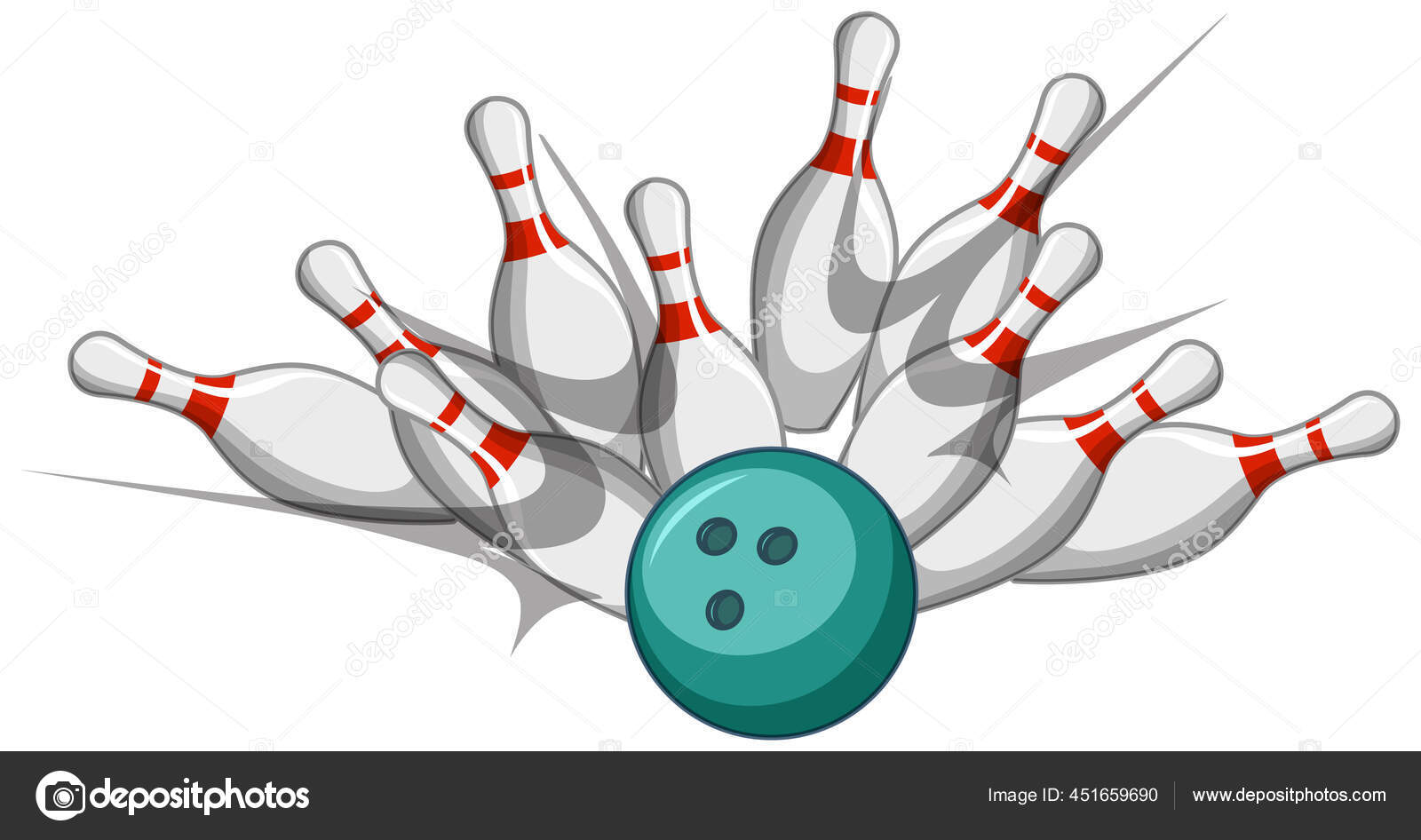 Bowling Strike Cartoon