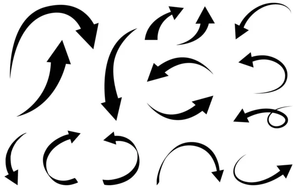 Set Hand Drawn Arrow Doodles White Background Illustration Stock Vector ...