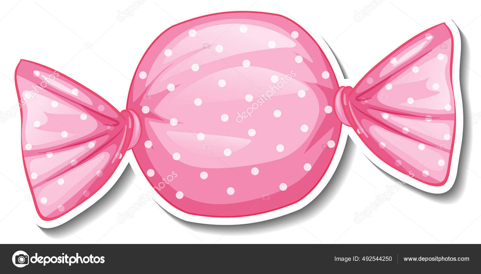 Clipart De Caramelo Envuelto En Color Rosa