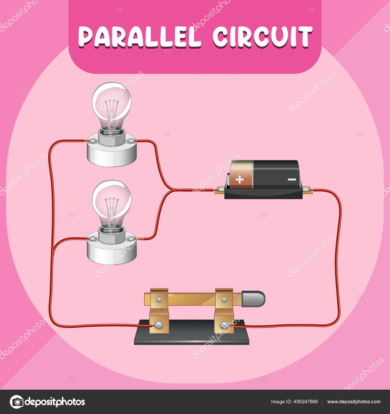 Parallel Circuit Infographic Diagram Illustration Stock Vector by ...