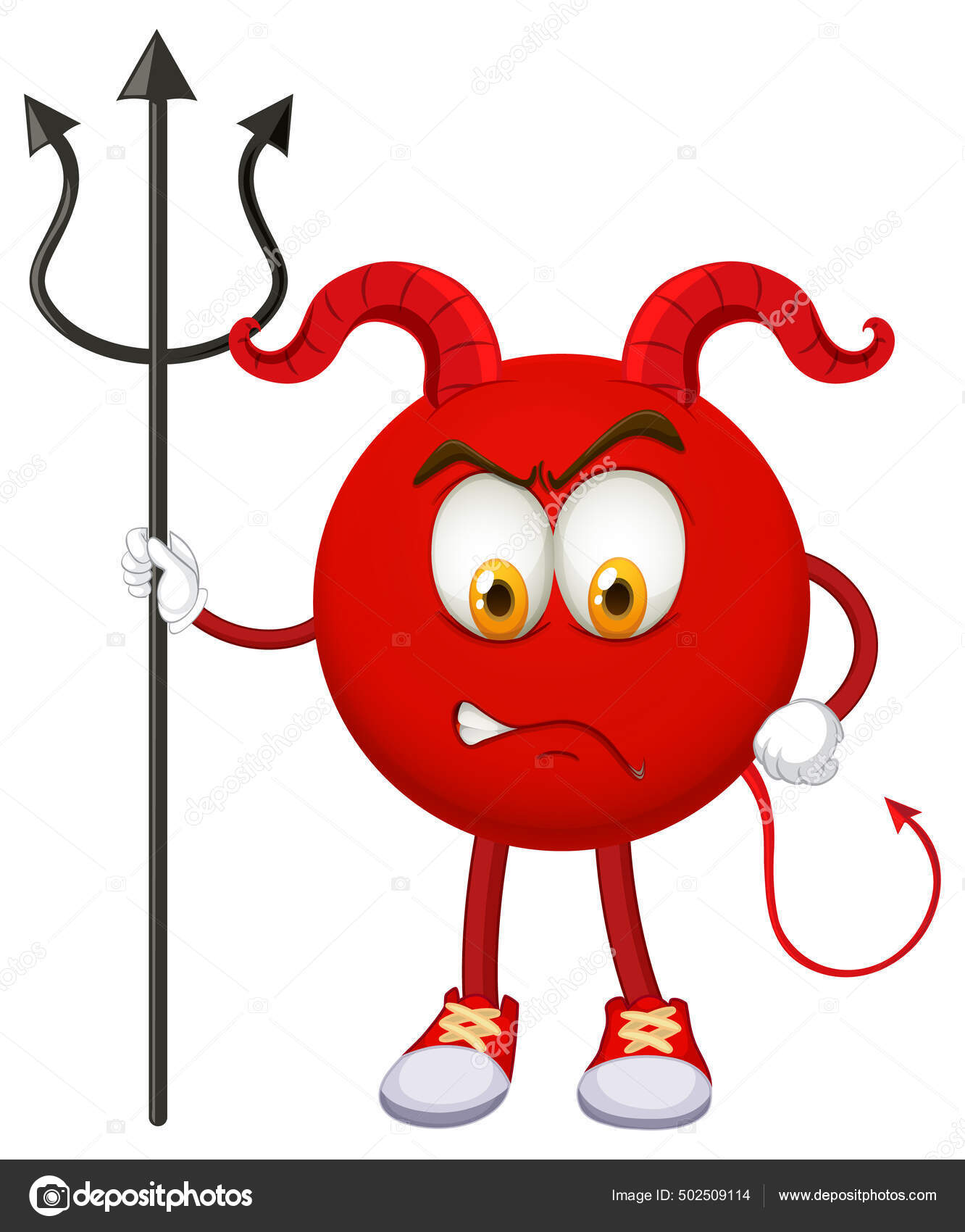 Red Devil Cartoon Character Facial Expression Illustration Stock Vector ...