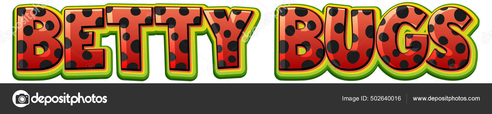 Betty Bugs Logo Text Design Illustration Stock Vector Image by ...