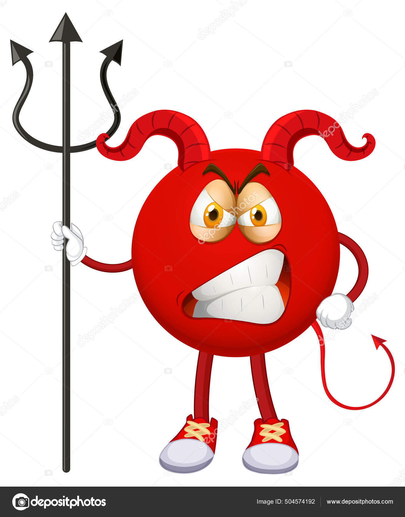 Red Devil Cartoon Character Facial Expression Illustration Stock Vector ...