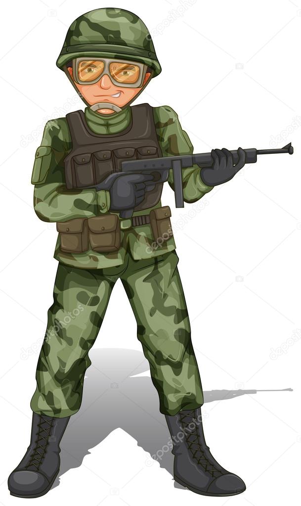 Un soldado valiente vector, gráfico vectorial © blueringmedia imagen ...
