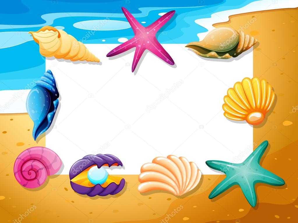 An empty beach frame Stock Vector Image by ©blueringmedia #53015739