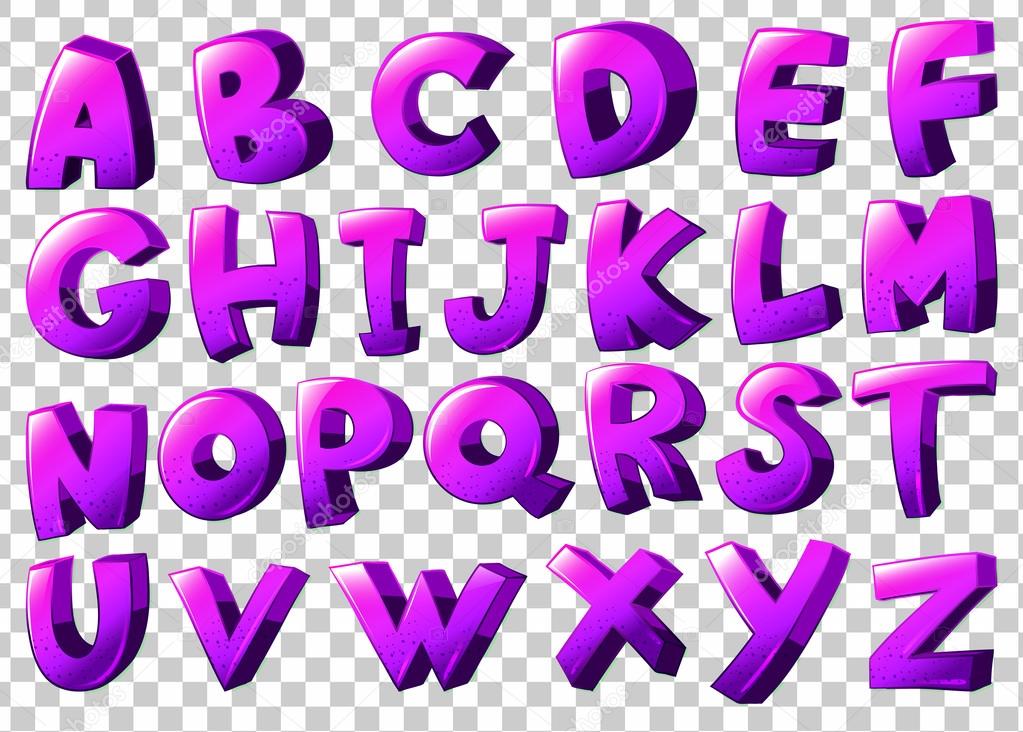 Purple letters of the alphabet Stock Vector Image by ©blueringmedia ...