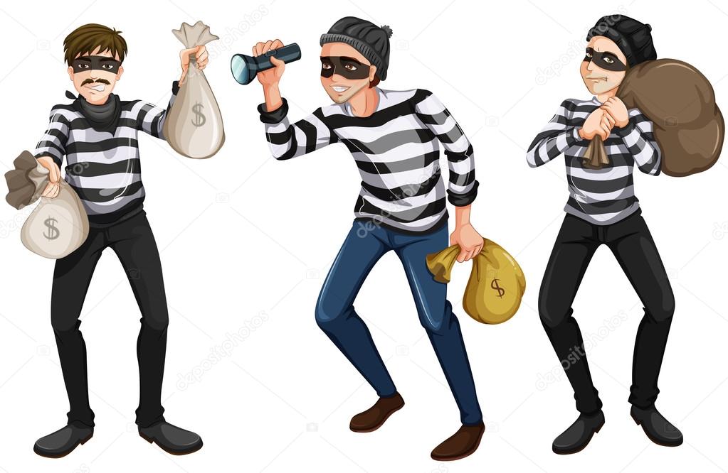 Three thieves Stock Vector by ©blueringmedia 53646281
