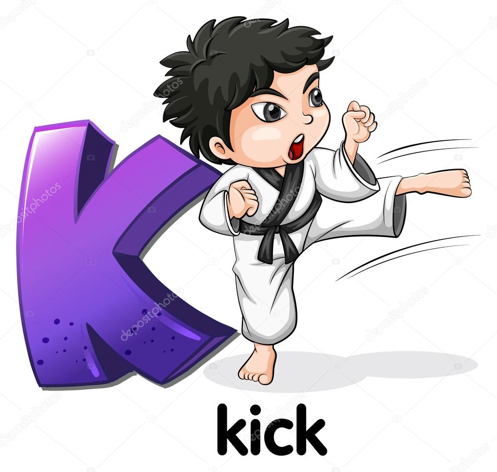 A letter K for kick Stock Vector by ©blueringmedia 53697619