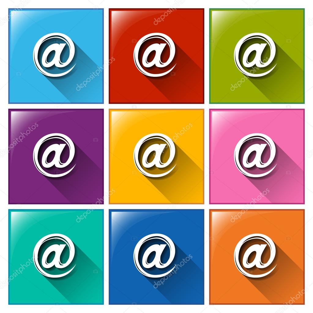 Buttons with at signs Stock Vector Image by ©blueringmedia #54527247