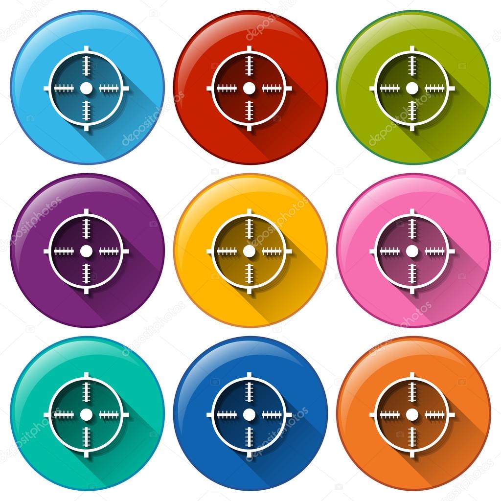 Round icons with a target chart Stock Vector by ©blueringmedia 55653859