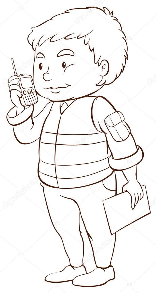 Security Guard Coloring Pages