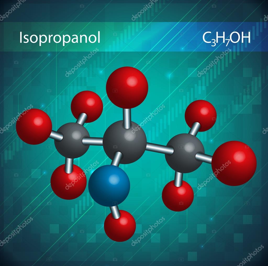 Isopropanol molecules Stock Vector by ©blueringmedia 58335149