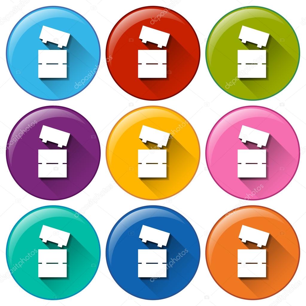 Buttons with toy blocks Stock Vector by ©blueringmedia 58926229