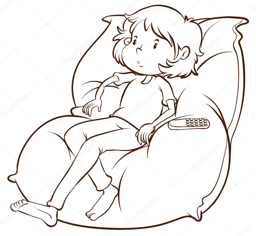 A lazy young girl Stock Vector Image by ©blueringmedia #58997379