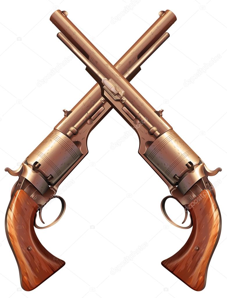 Two guns — Stock Vector © blueringmedia #59193257