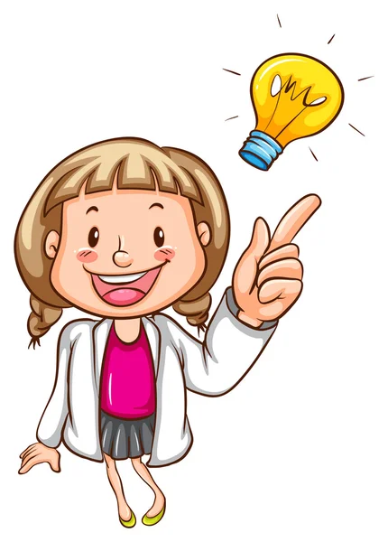 A plain sketch of a smart girl Stock Vector Image by ©blueringmedia ...