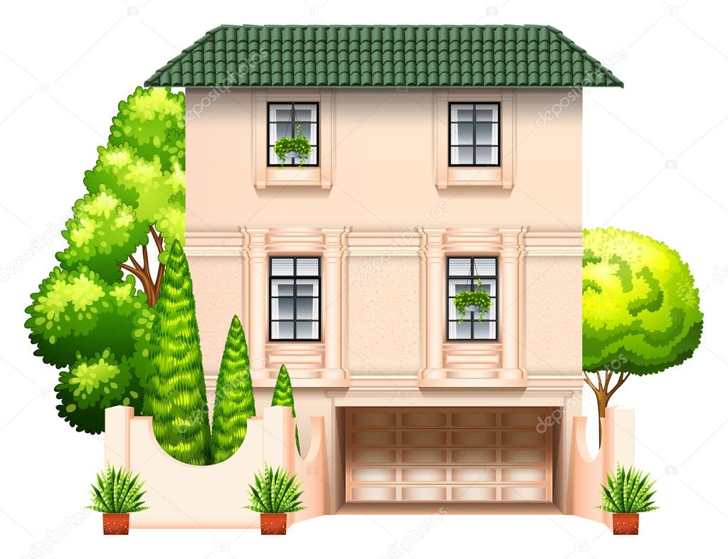 A building with trees Stock Vector Image by ©blueringmedia #62127741