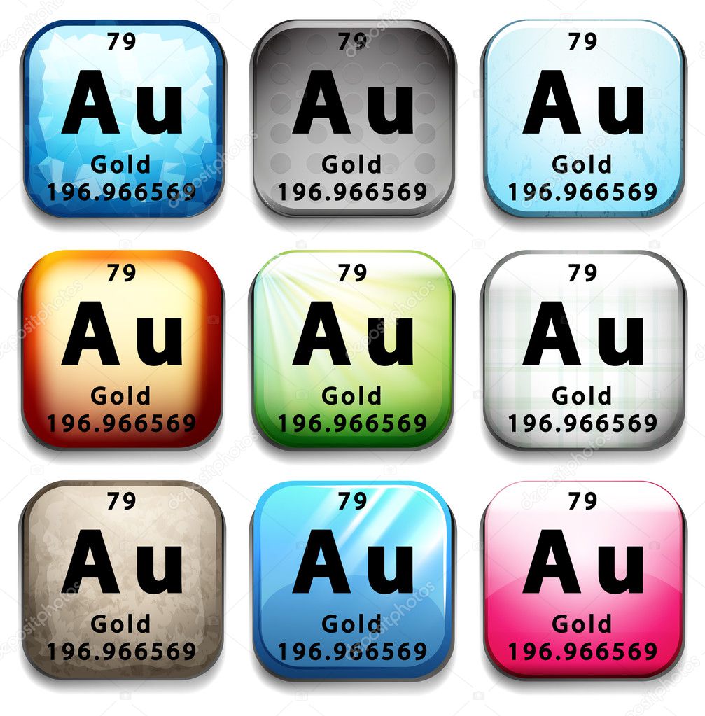 An icon showing the element Gold Stock Vector Image by ©blueringmedia ...