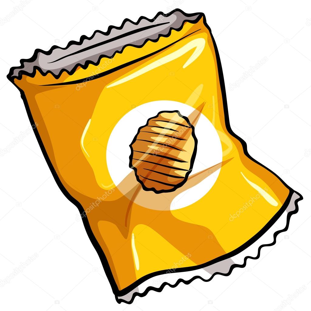 Una bolsa de papas fritas Vector de stock por ©blueringmedia 64361521